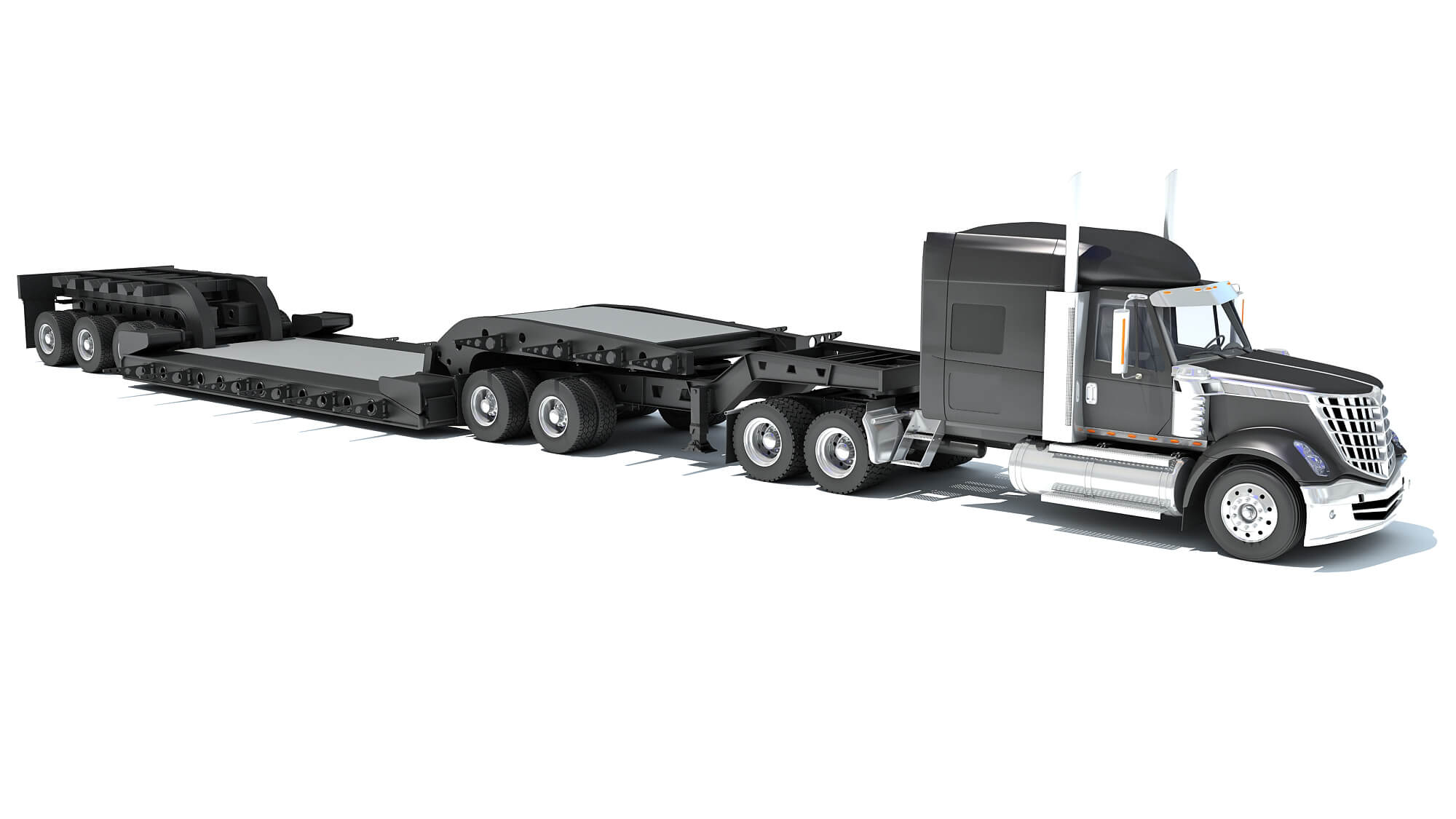 Lowboy Truck - 3D Model by 3D Horse