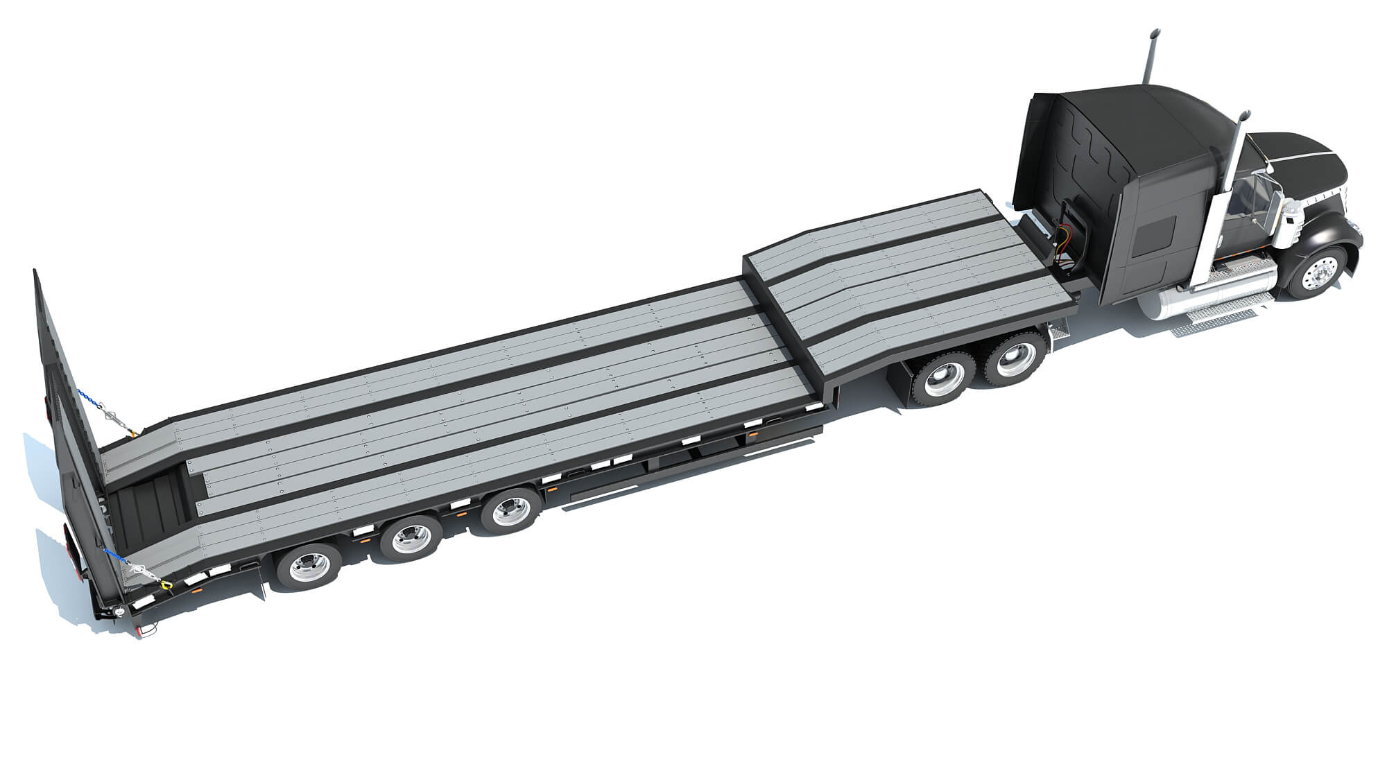 Lowboy Truck - 3D Model by 3D Horse