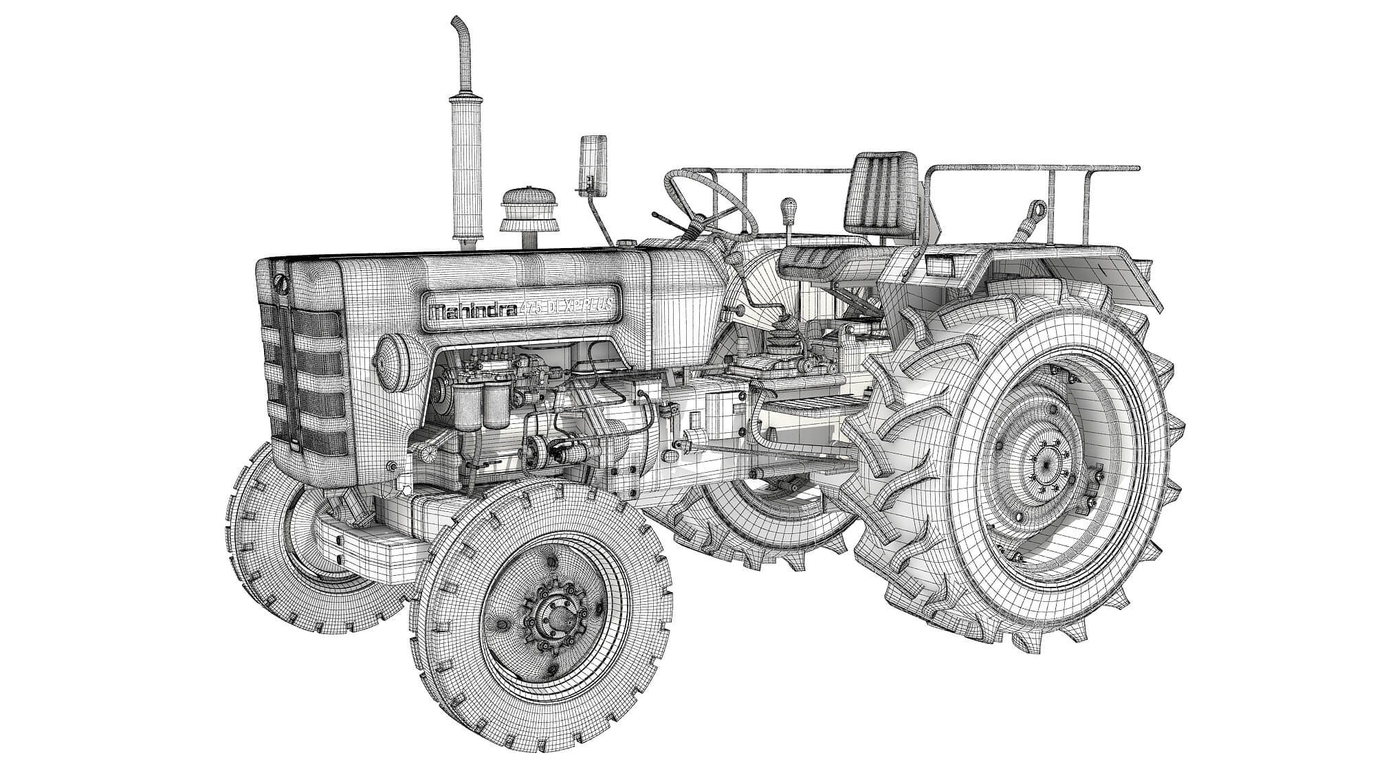 Mahindra Farm Tractor - 3D Model by 3D Horse