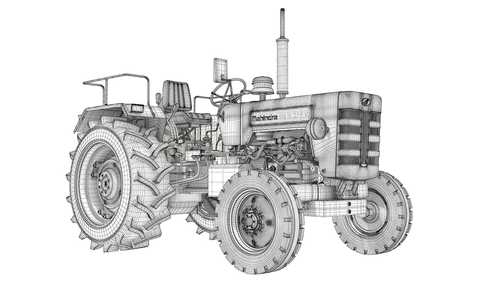 Mahindra Farm Tractor - 3D Model by 3D Horse