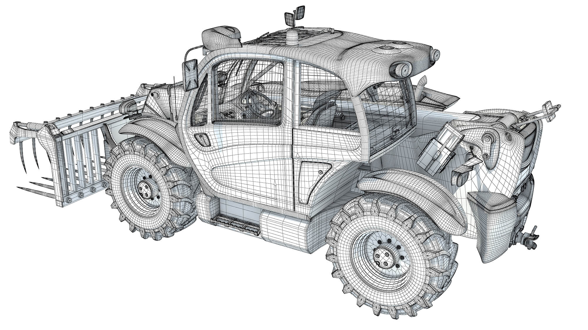 Manitou Telehandler - 3D Model by 3D Horse
