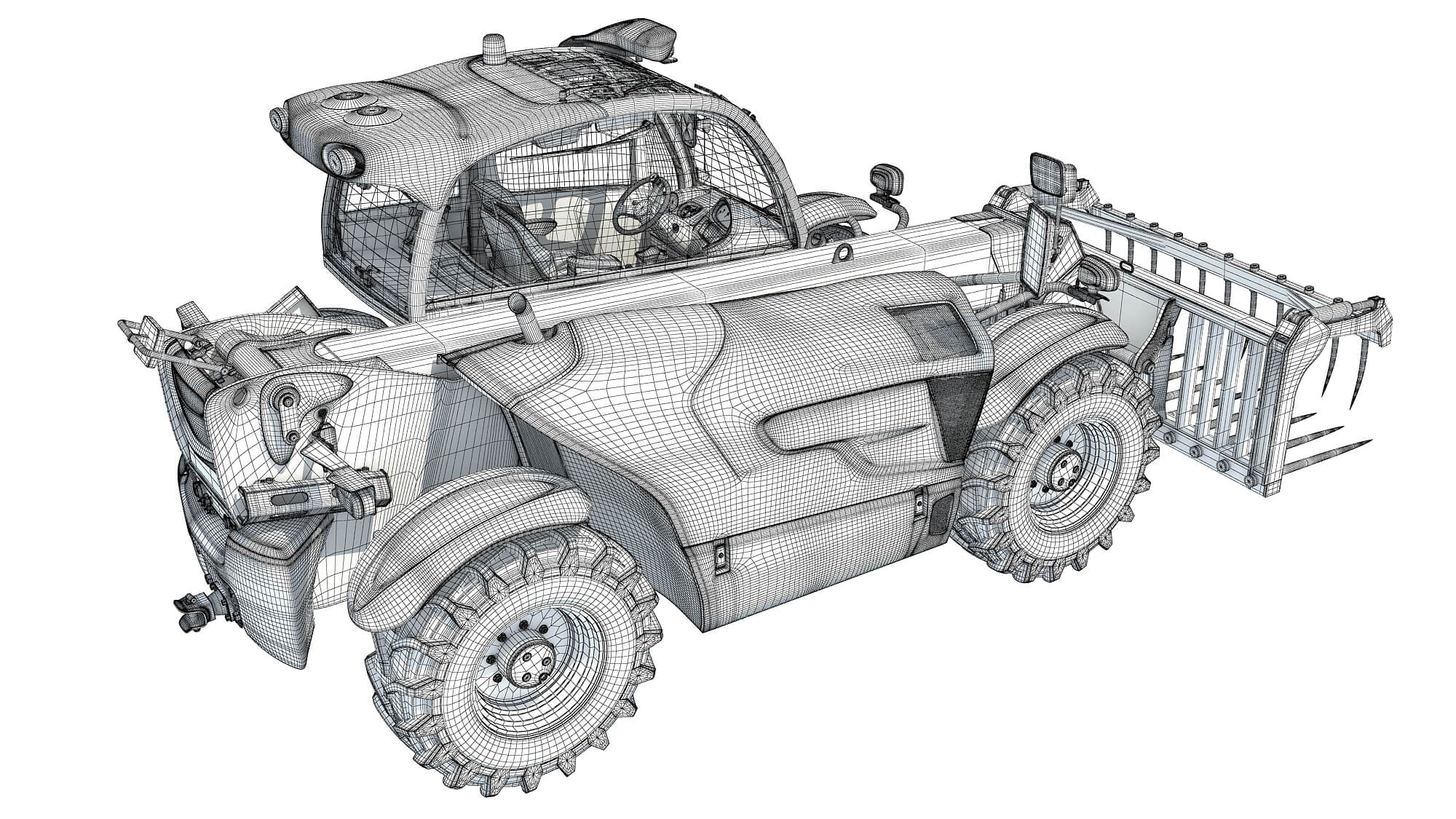 Manitou Telehandler - 3D Model by 3D Horse