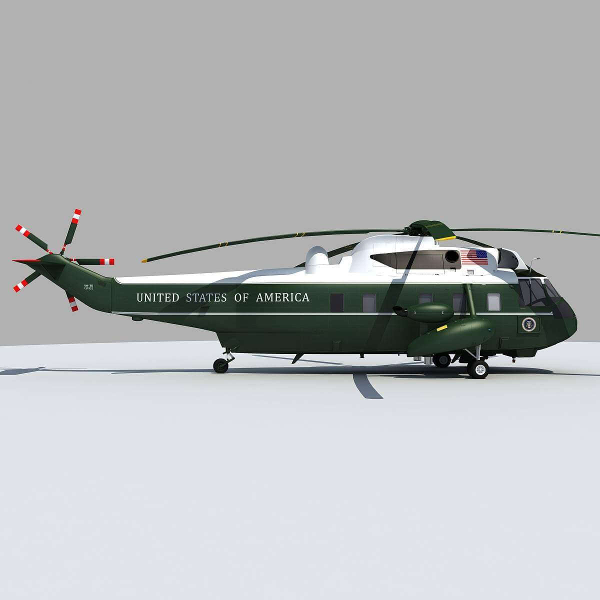 Marine One VH-Sea King 3D Model by 3D Horse