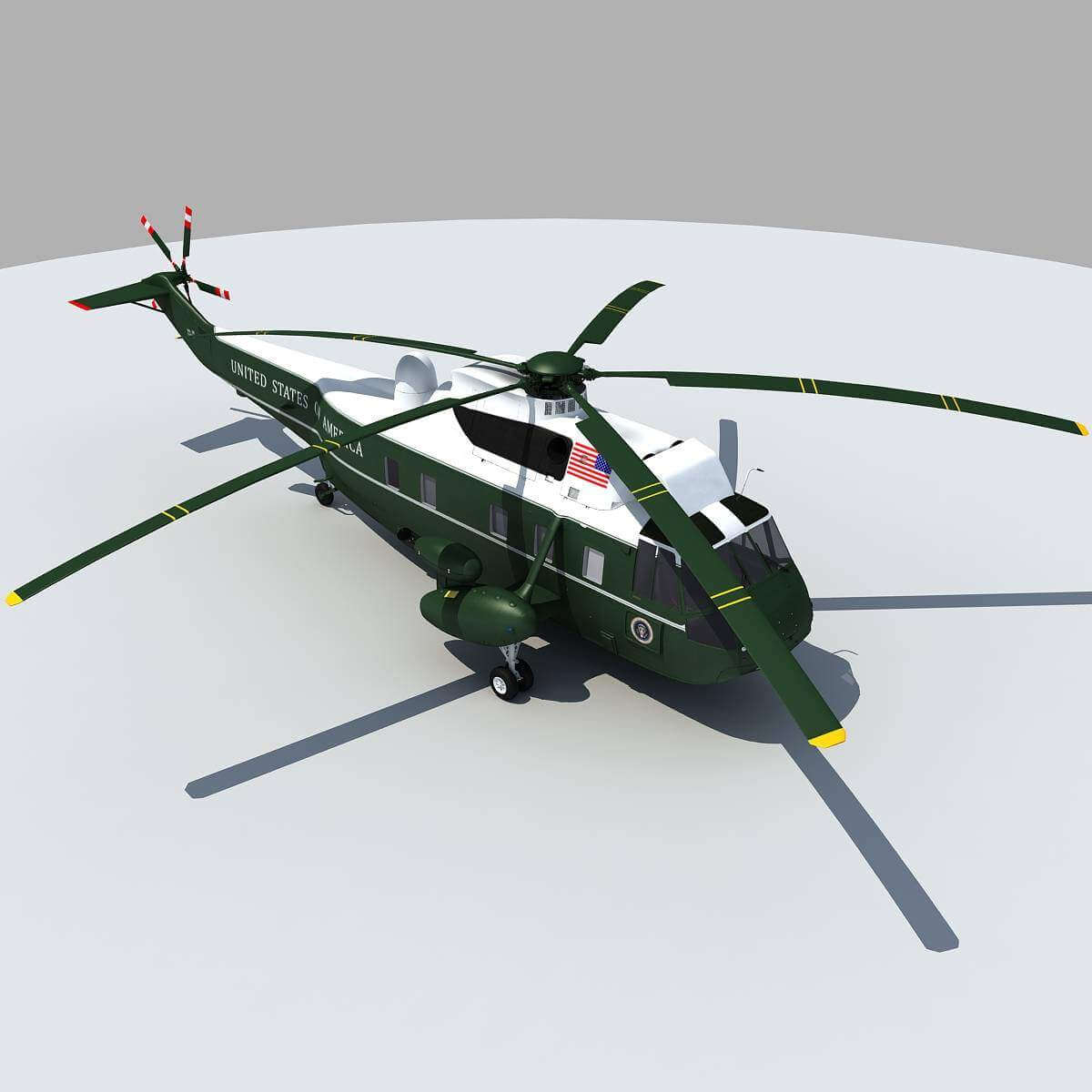 Marine One VH-Sea King 3D Model by 3D Horse