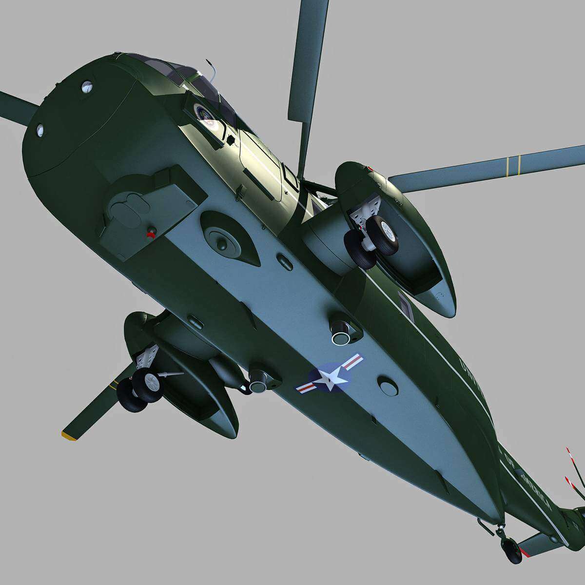 Marine One VH-Sea King 3D Model by 3D Horse