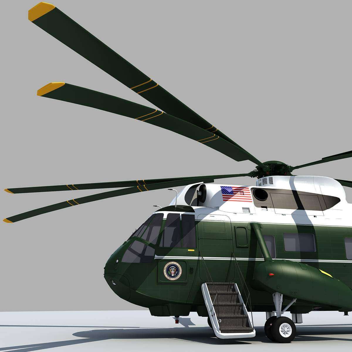 Marine One VH-Sea King 3D Model by 3D Horse