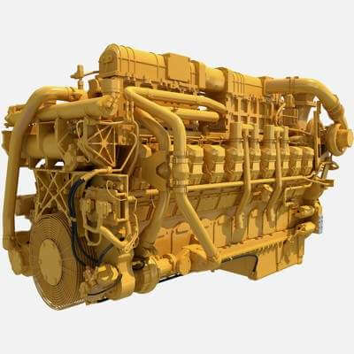 Diesel Marine Ship Engine - 3D Model by 3D Horse