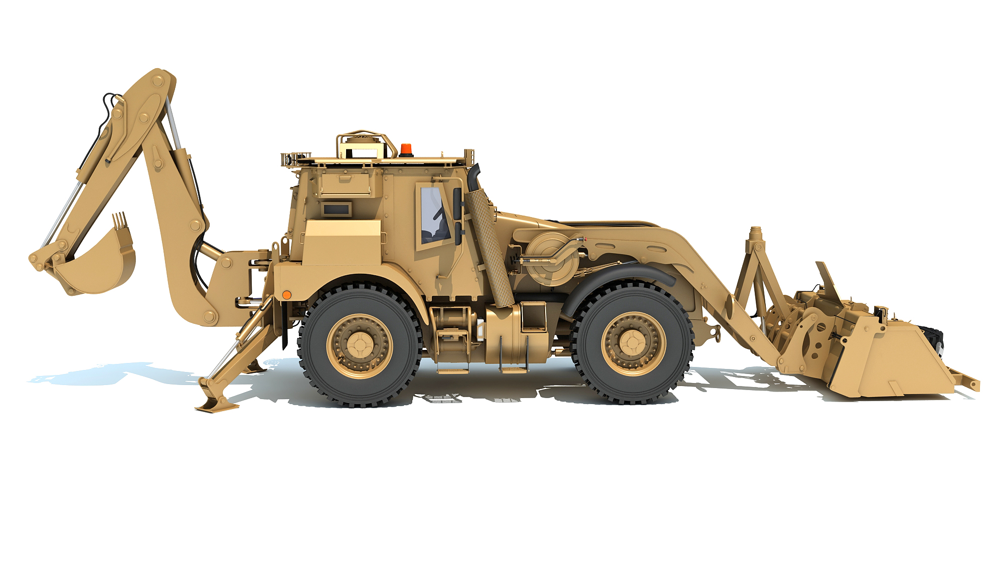 Military Excavator - 3D Model by 3D Horse