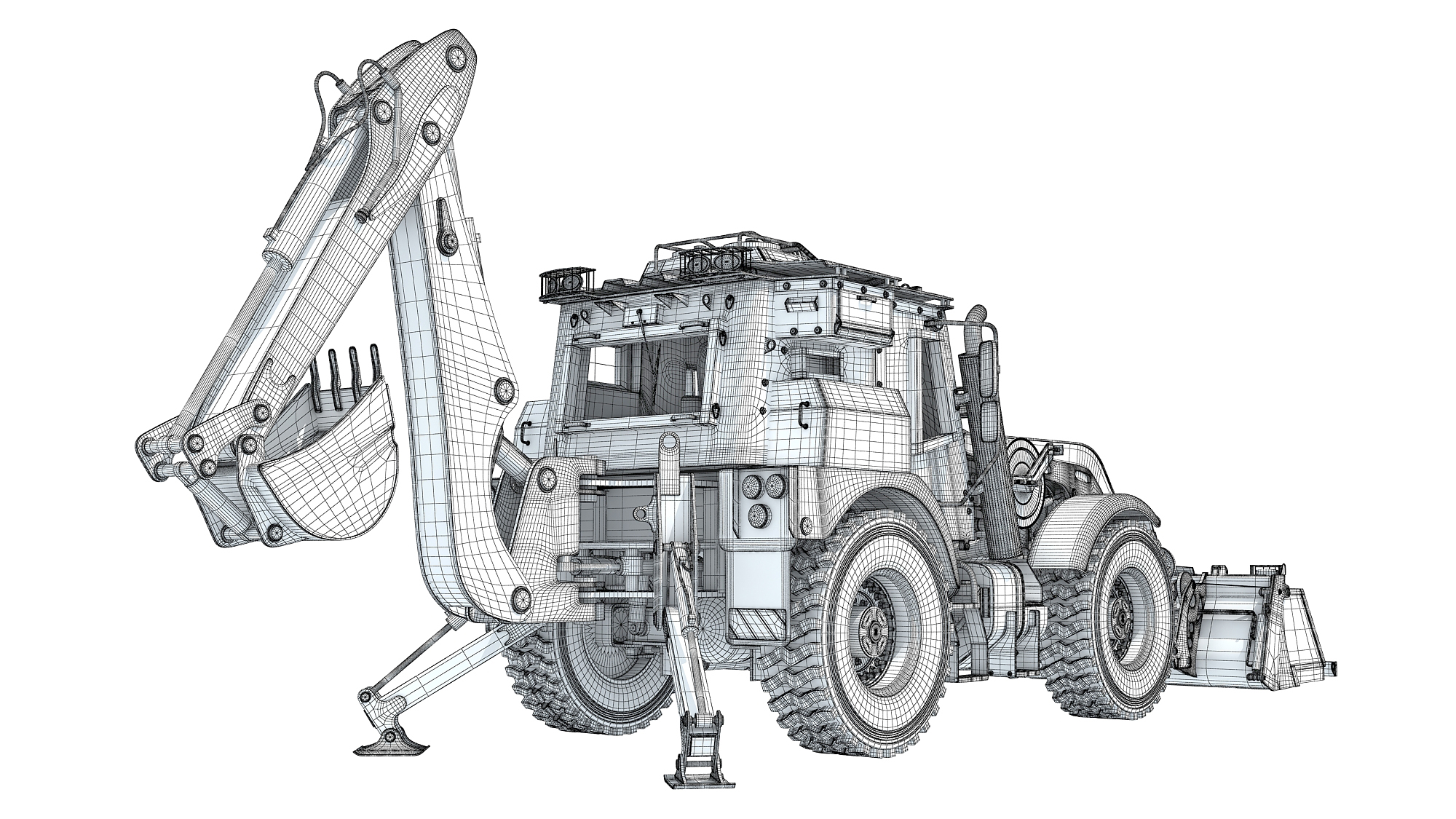 Military Excavator - 3D Model by 3D Horse