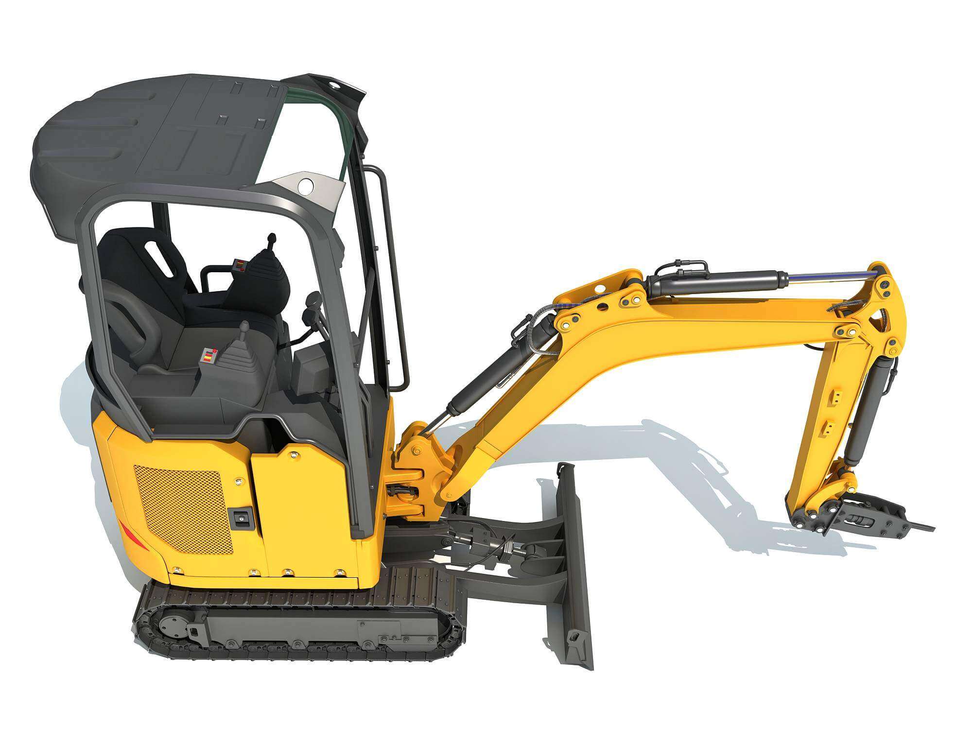 Mini Excavator Breaker Hammer - 3D Model by 3D Horse