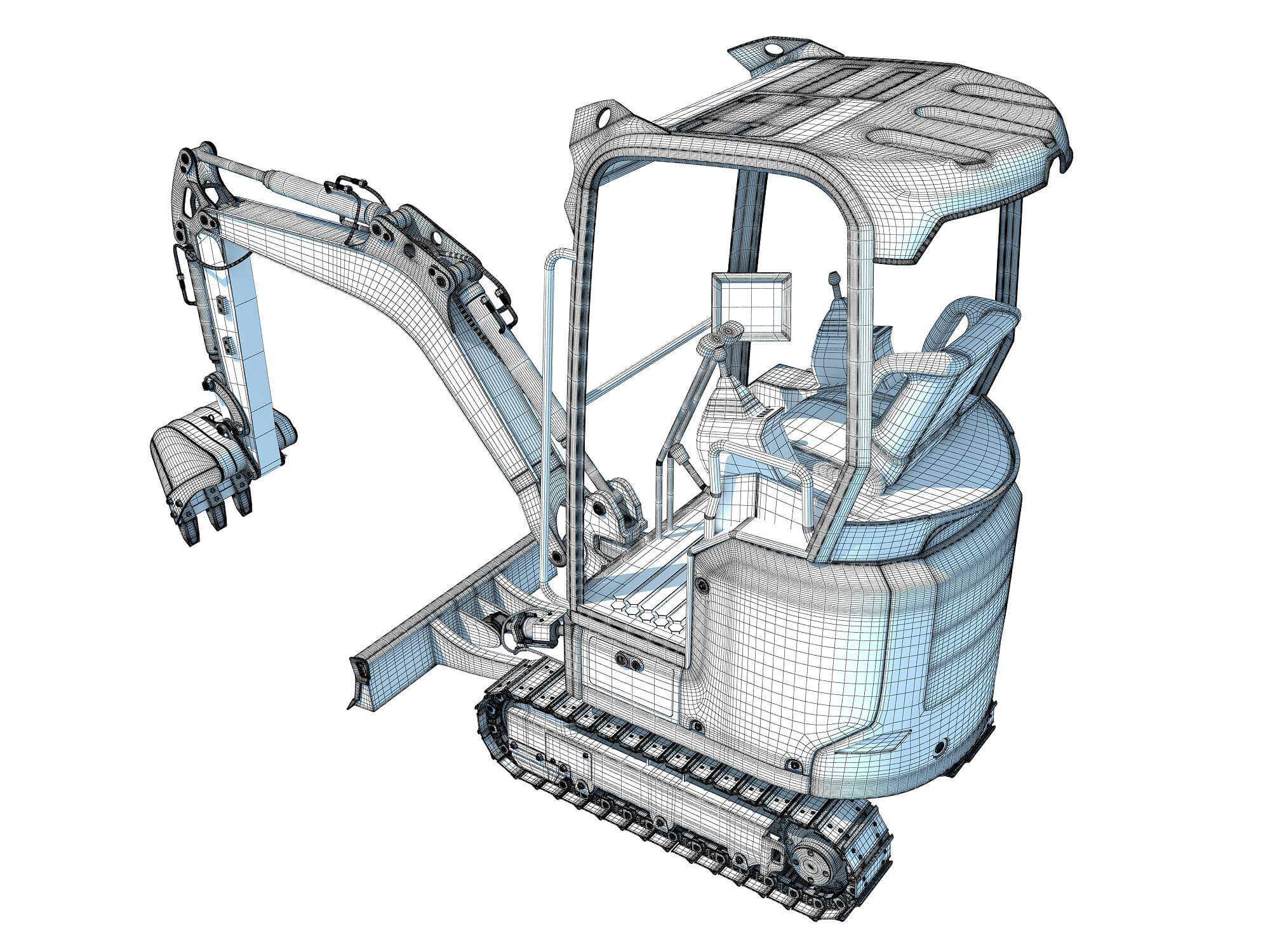 Mini Excavator - 3D Model by 3D Horse