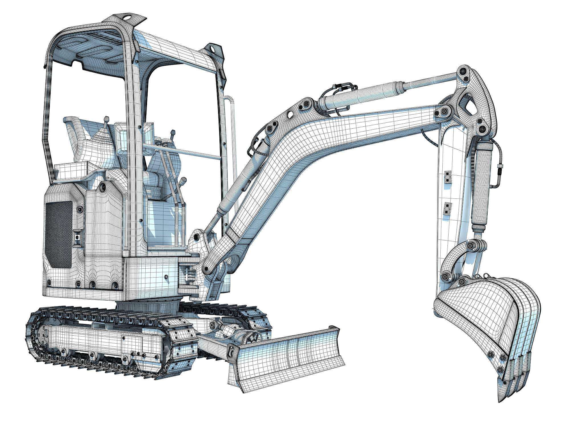 Mini Excavator - 3D Model by 3D Horse
