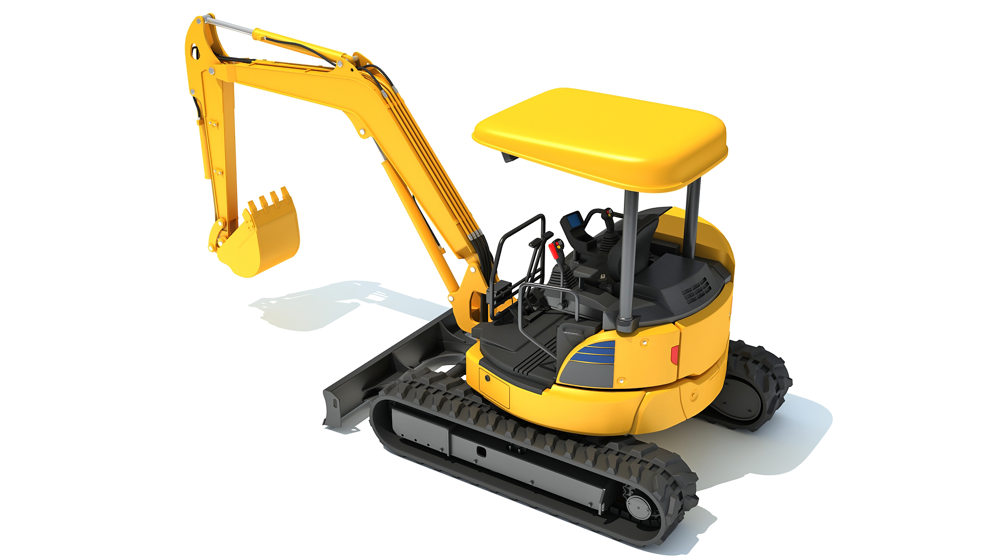 Mini Small Tracked Excavator - 3D Model by 3D Horse
