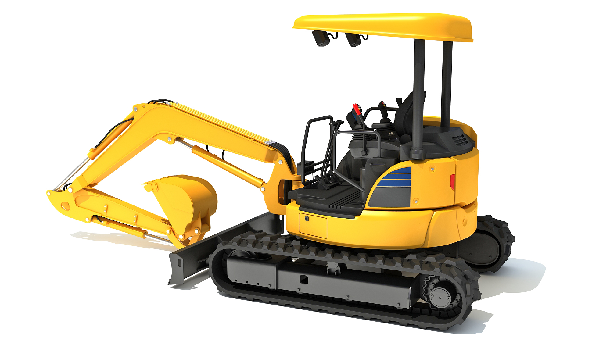 Mini Small Tracked Excavator - 3D Model by 3D Horse