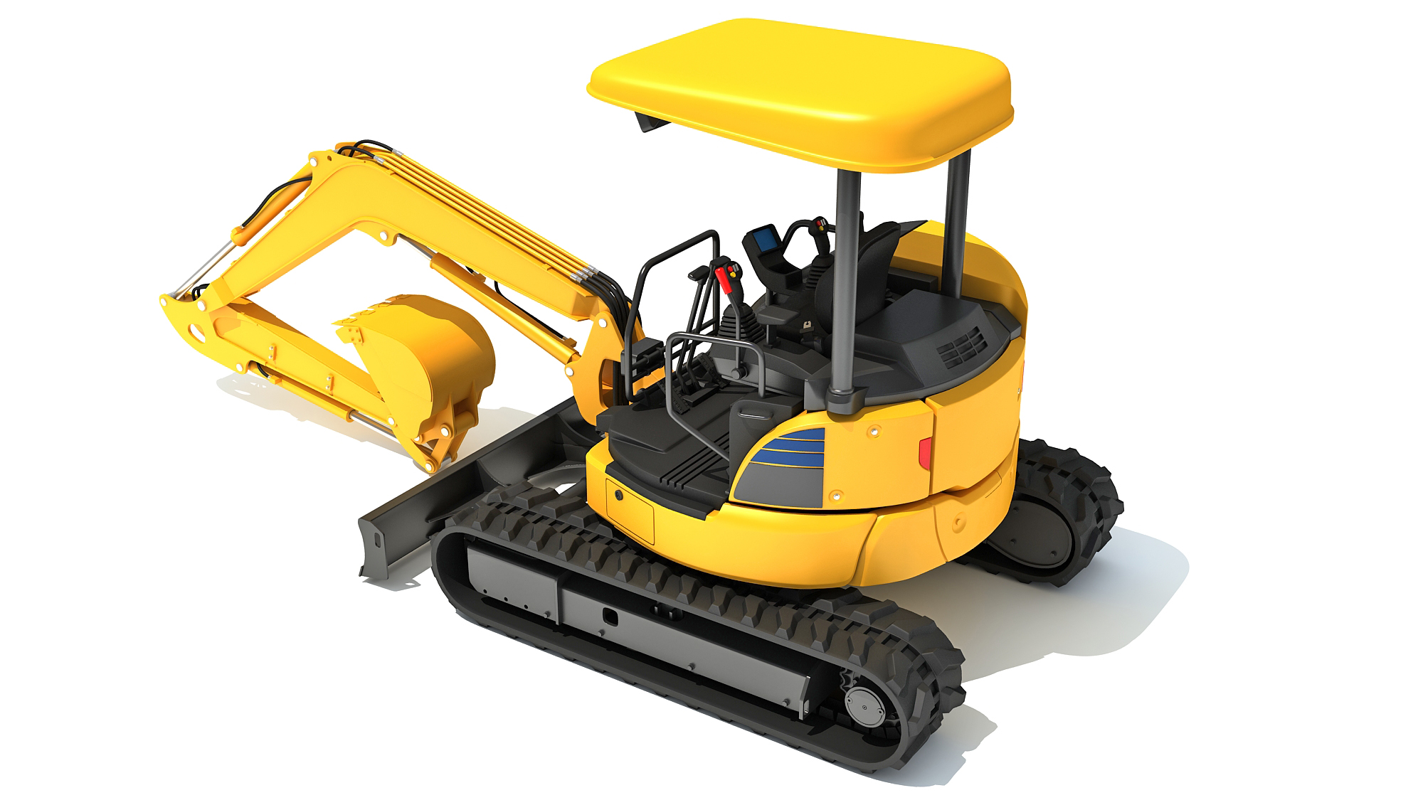 Mini Small Tracked Excavator - 3D Model by 3D Horse