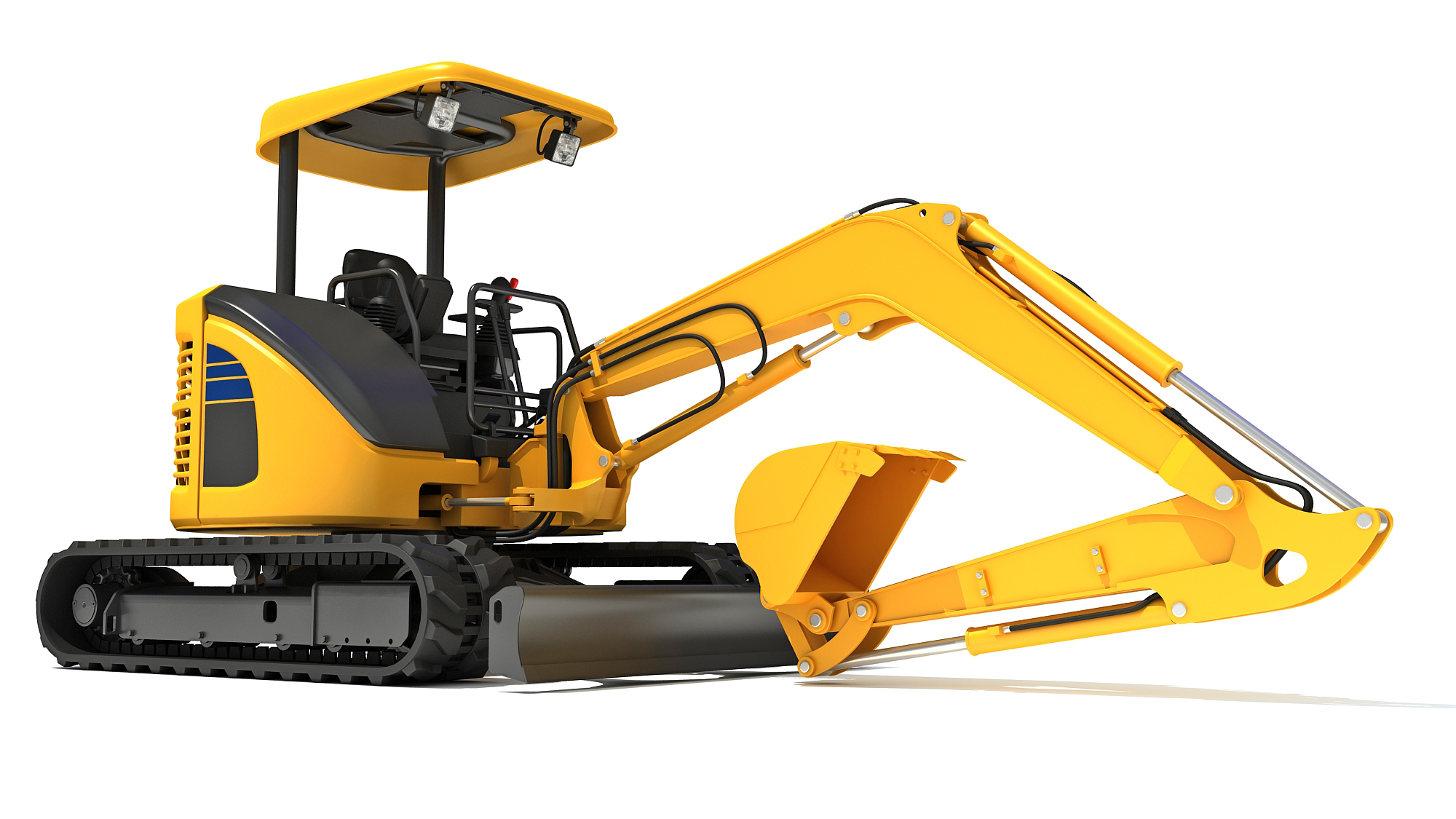 Mini Small Tracked Excavator - 3D Model by 3D Horse