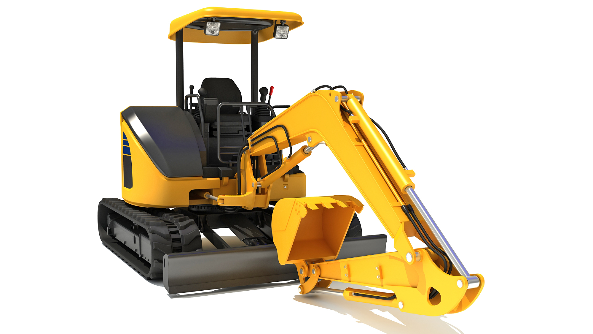 Mini Small Tracked Excavator - 3D Model by 3D Horse