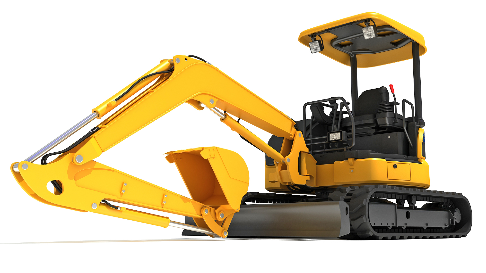Mini Small Tracked Excavator - 3D Model by 3D Horse