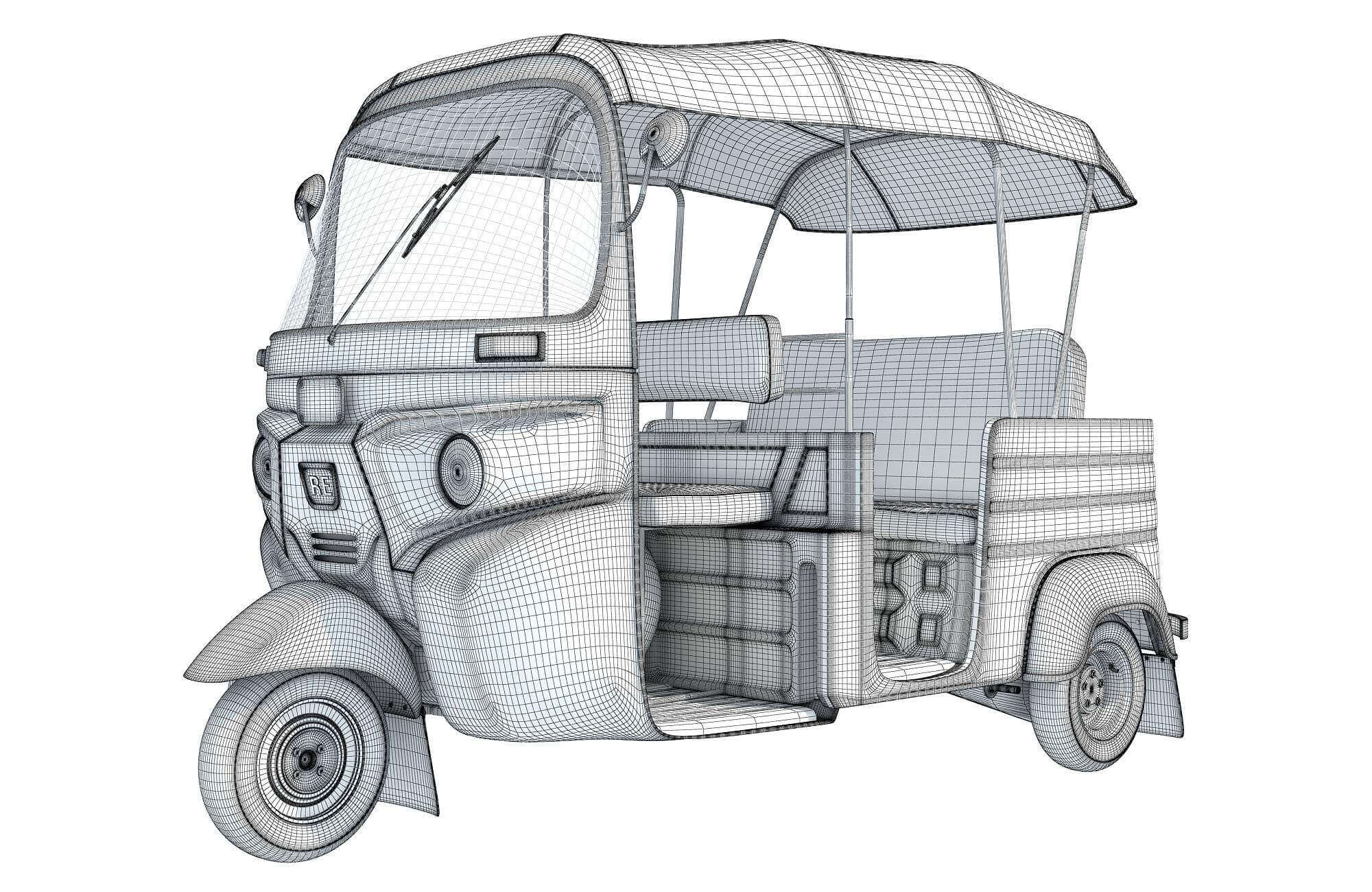 Mini Taxi Auto Rickshaw - 3D Model by 3D Horse