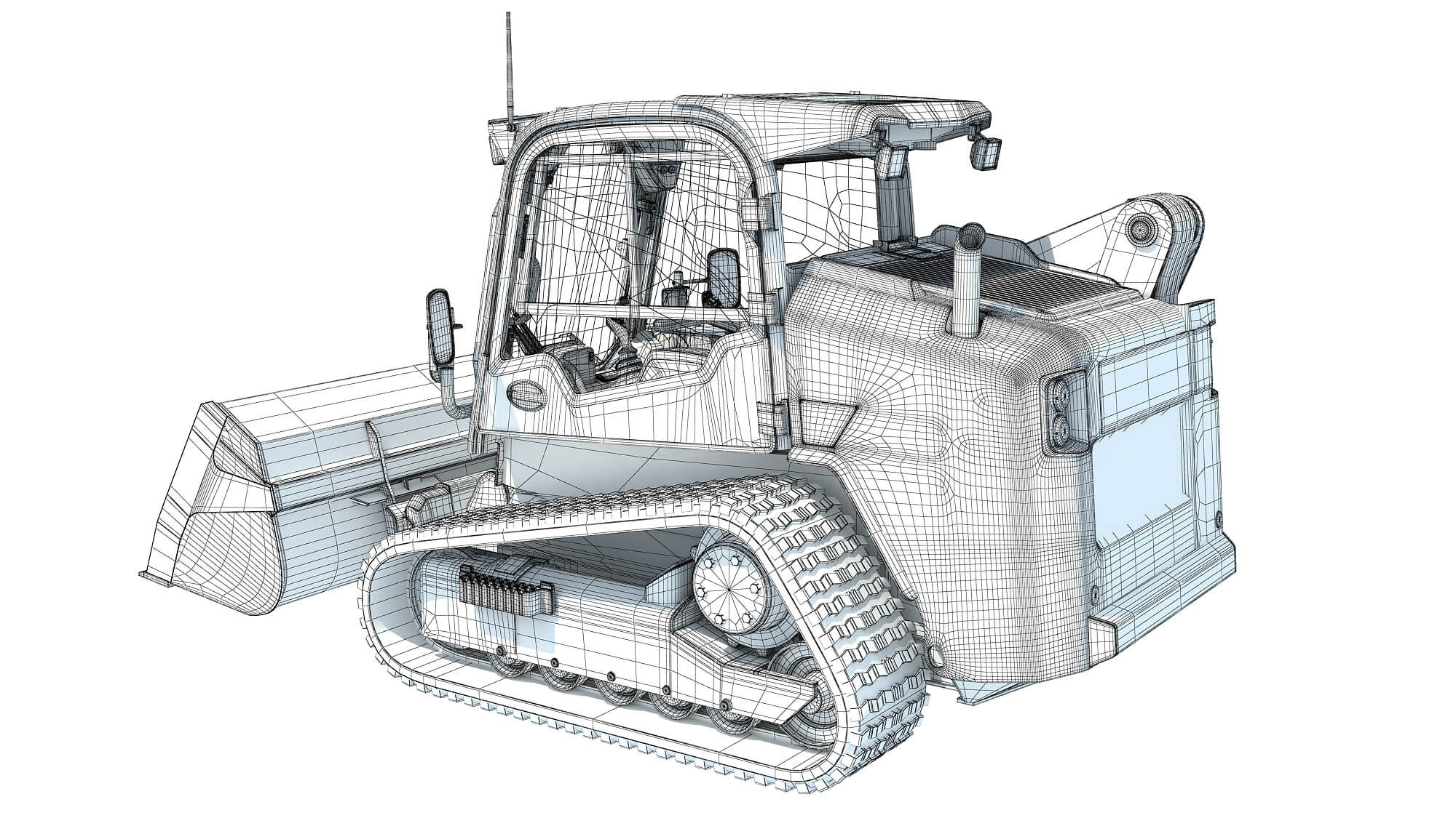 Mini Tracked Skid Loader - 3D Model by 3D Horse