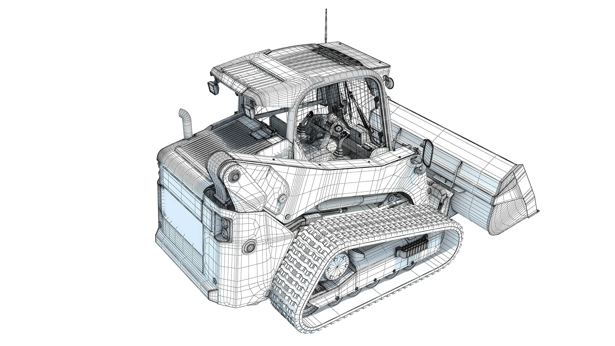 Mini Tracked Skid Loader - 3D Model by 3D Horse