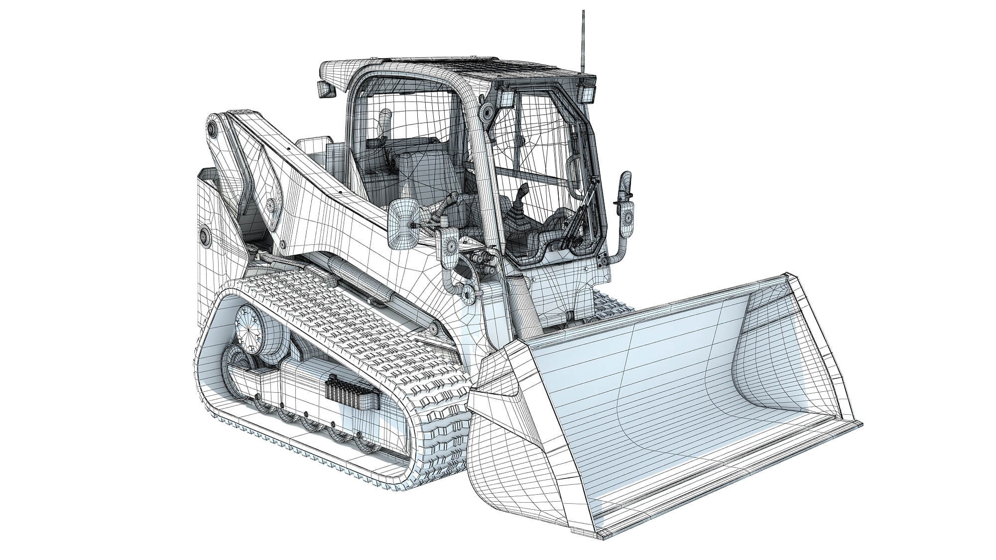 Mini Tracked Skid Loader - 3D Model by 3D Horse