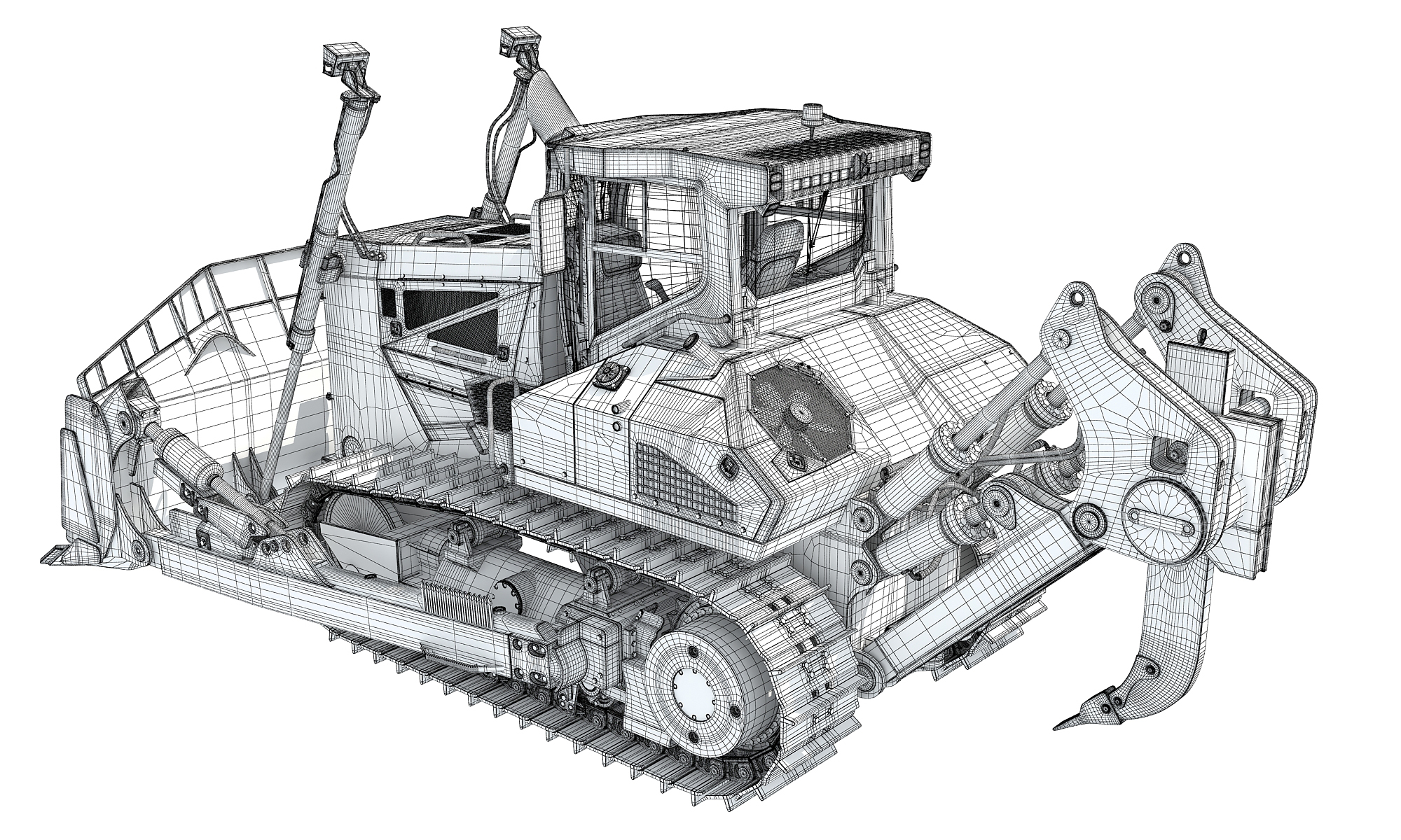 Mining Crawler Dozer - 3D Model by 3D Horse