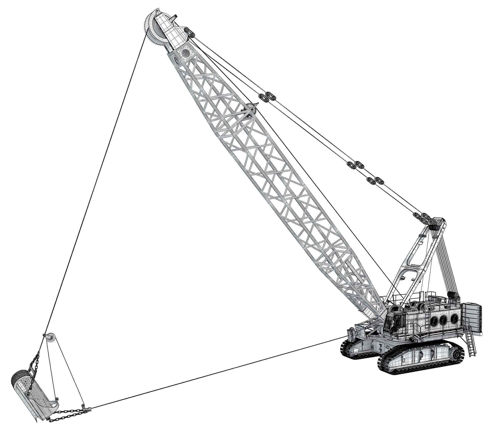 Mining Dragline Excavator - 3D Model by 3D Horse