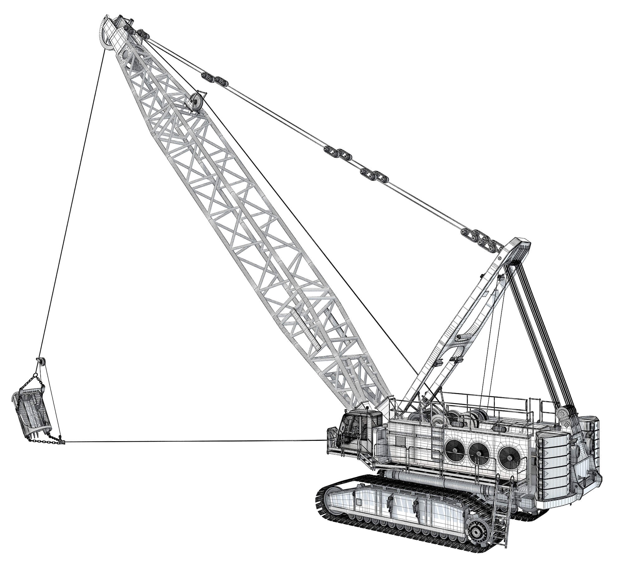 Mining Dragline Excavator - 3D Model by 3D Horse