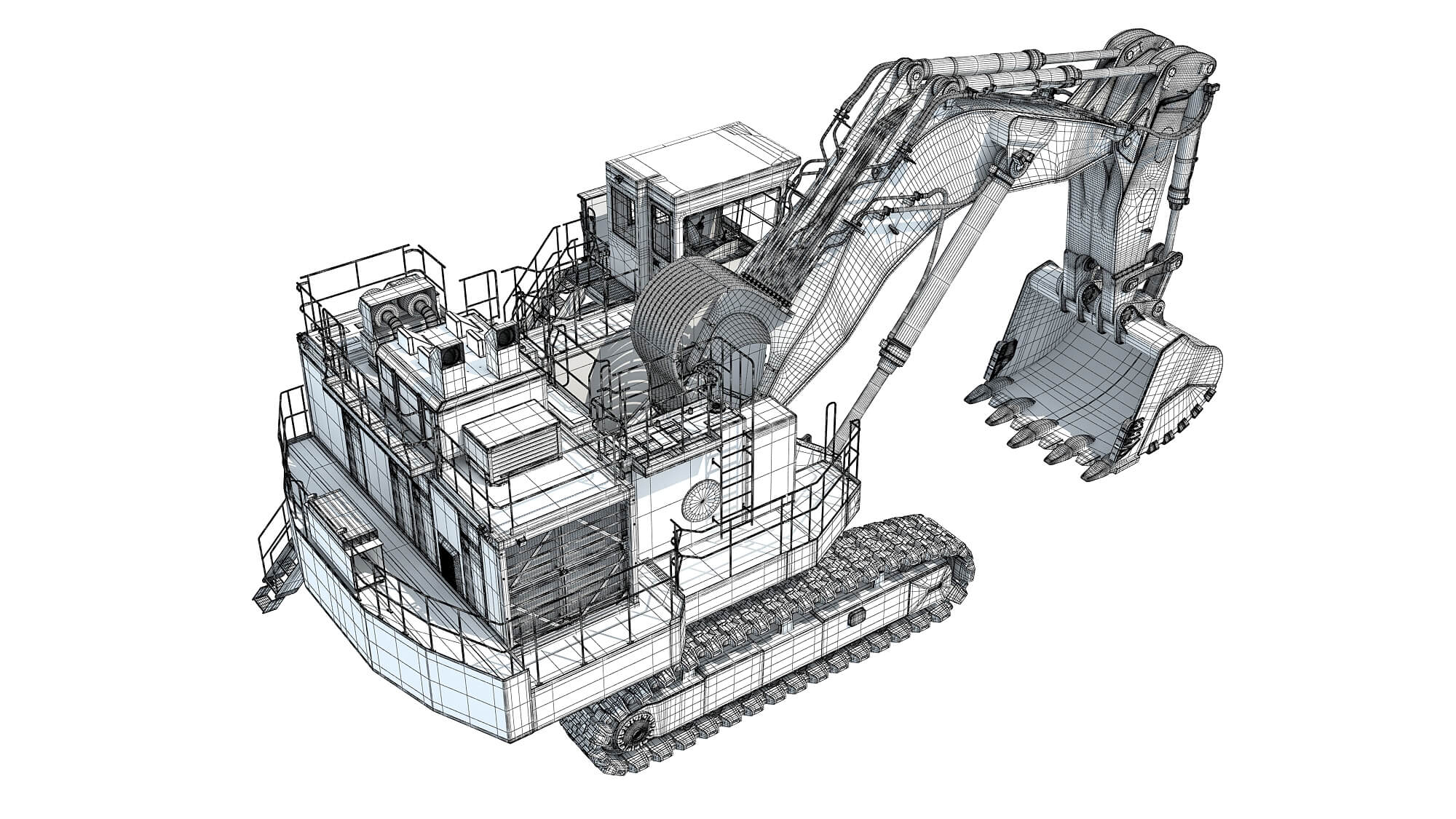 Mining Excavator Shovel - 3D Model by 3D Horse