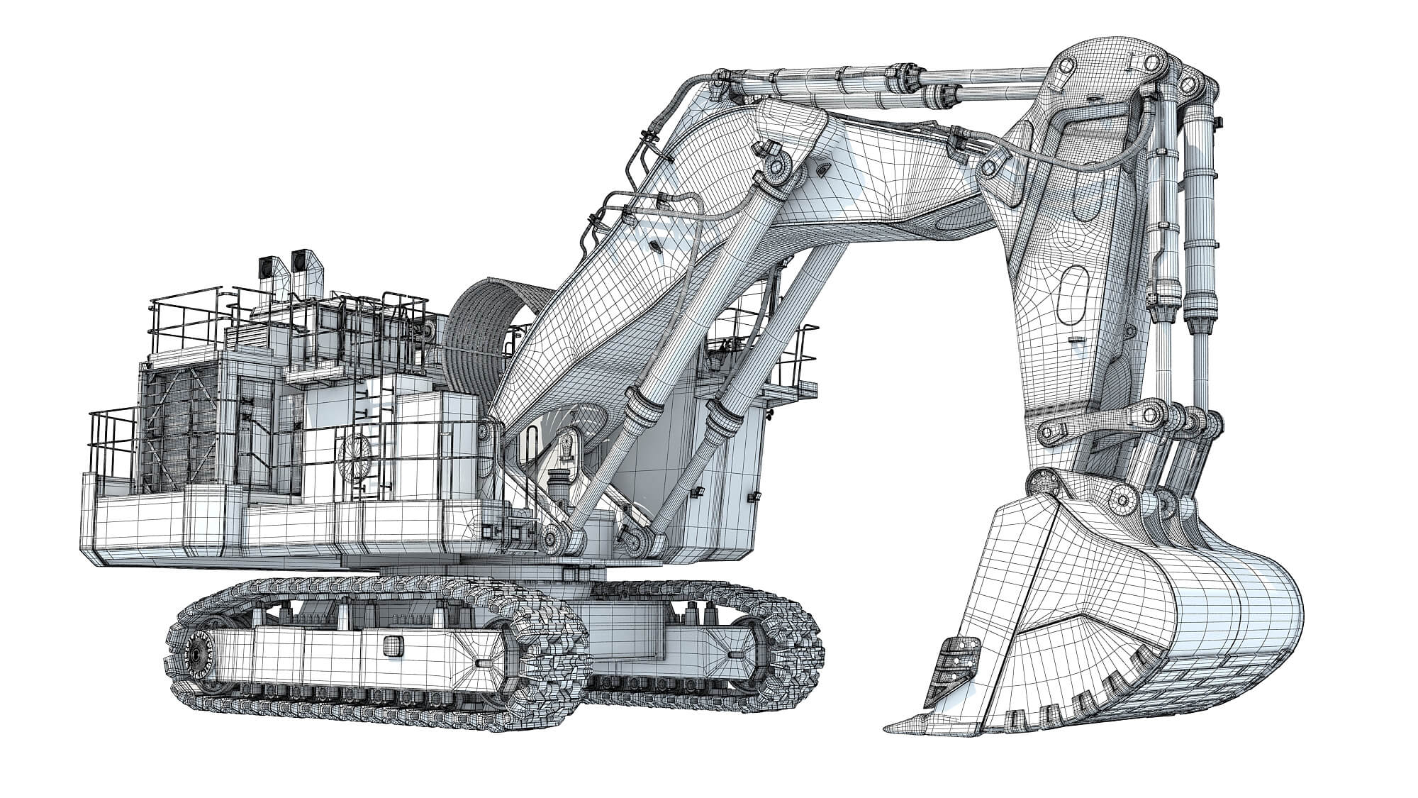 Mining Excavator Shovel - 3D Model by 3D Horse