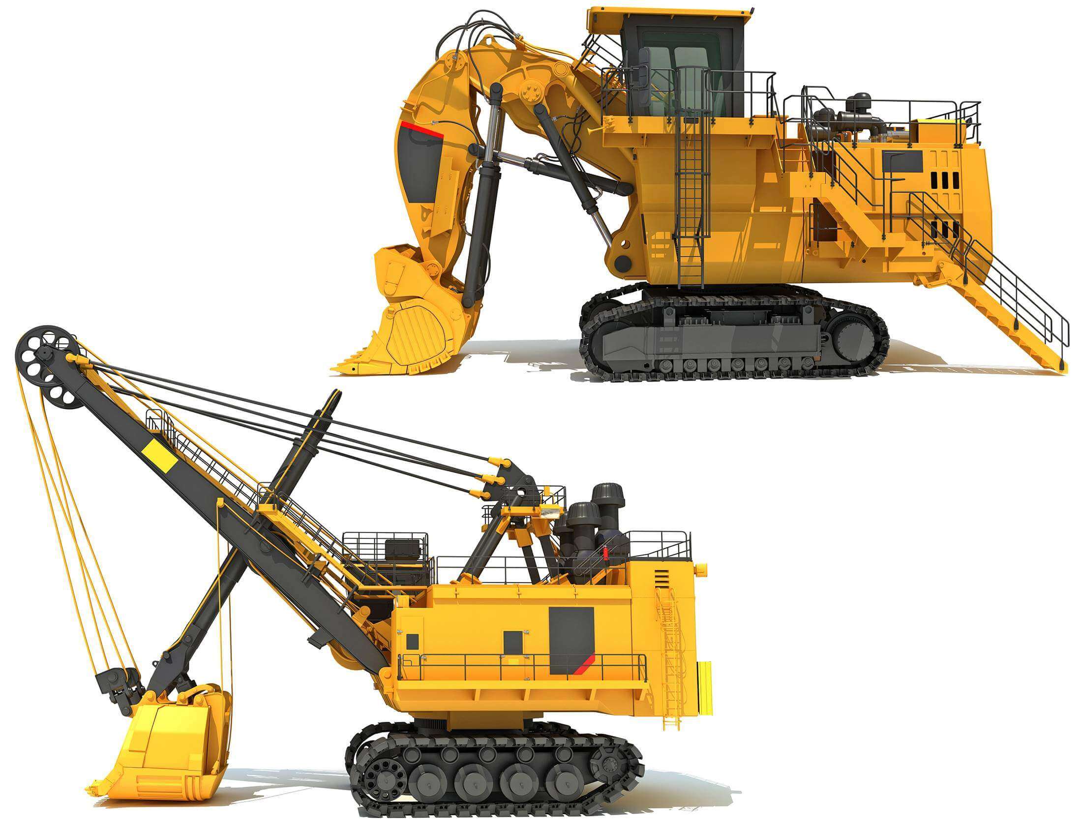 Mining Shovels 3D Model