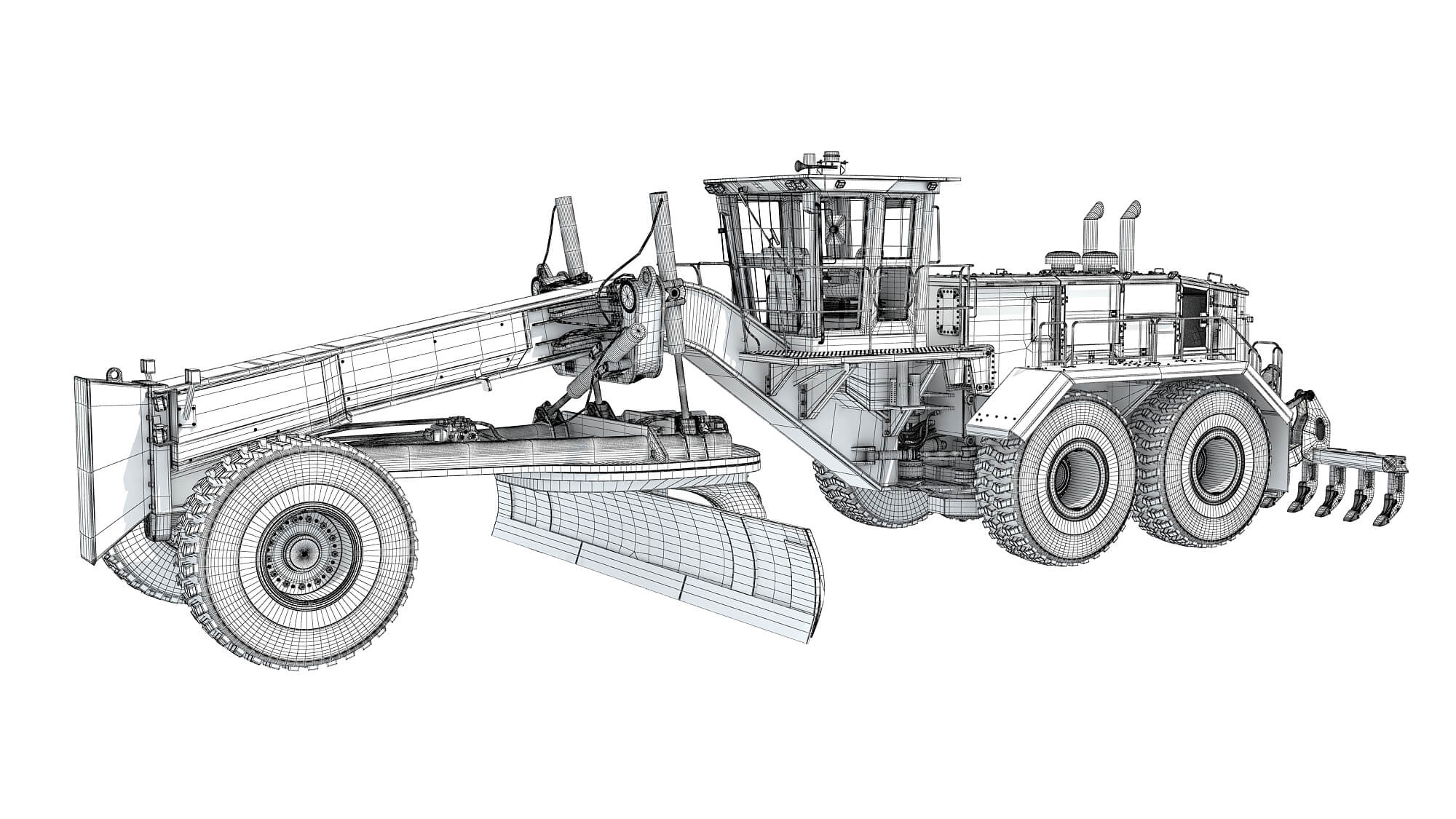 Motor Grader - 3D Model by 3D Horse