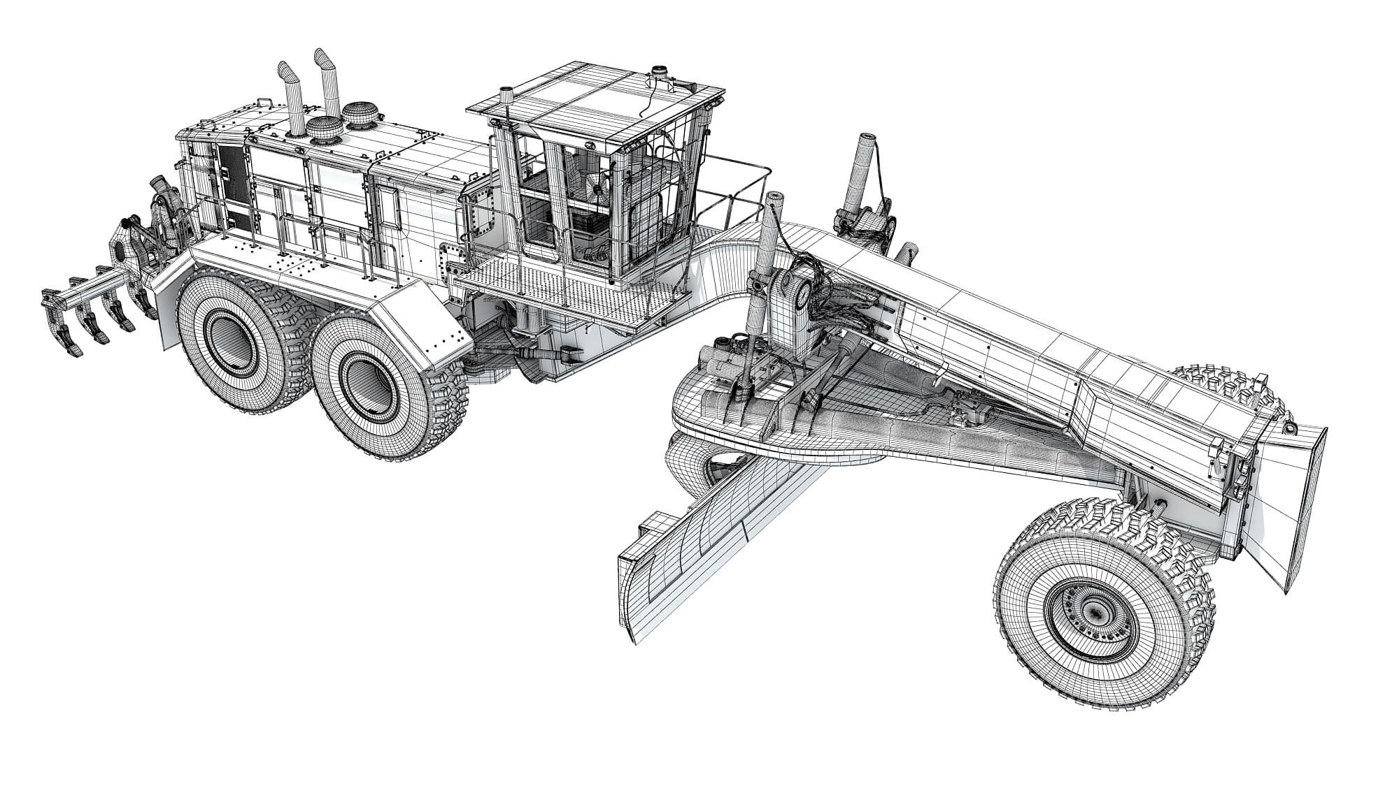 Motor Grader - 3D Model by 3D Horse