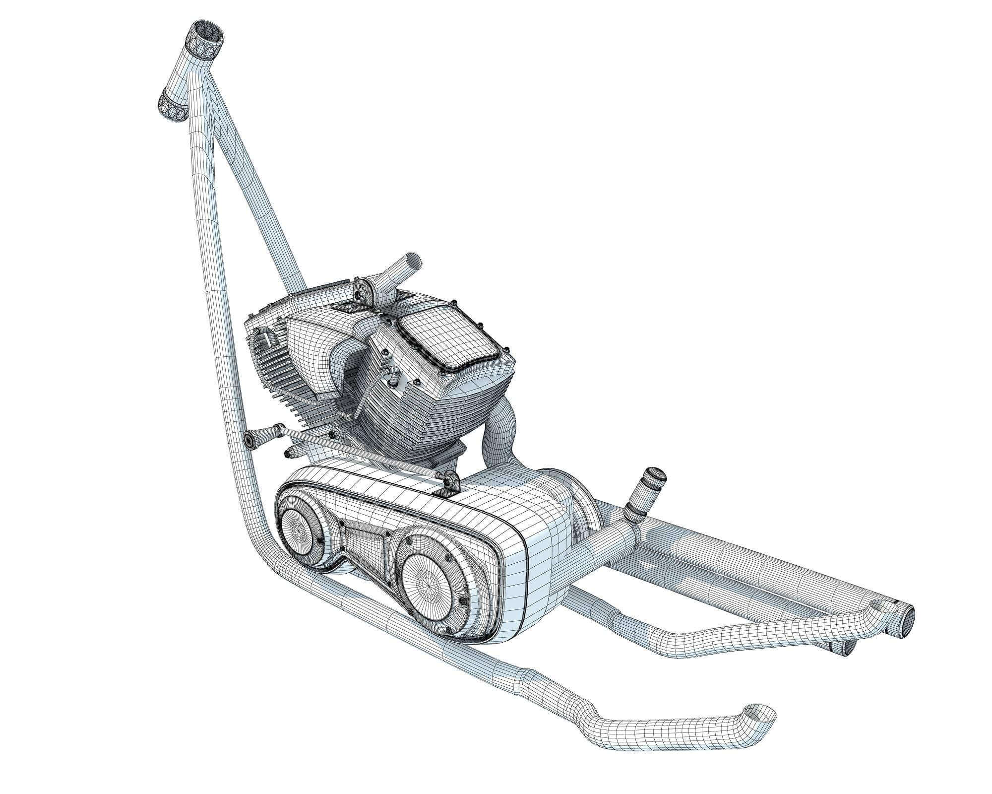 Motorcycle Bike Engine - 3D Model by 3D Horse