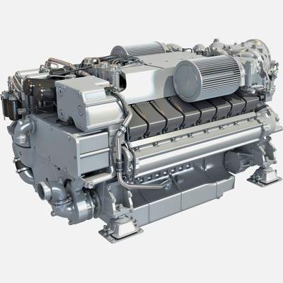 MTU Yacht Engine - 3D Model by 3D Horse