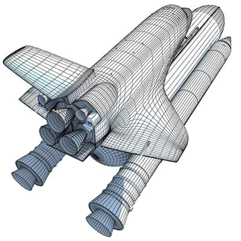 Endeavour Space Shuttle Drawing