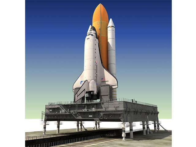 NASA Space Shuttle with MLP - 3D Model by 3D Horse