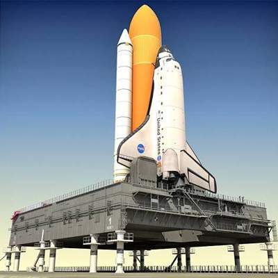 NASA Space Shuttle with MLP - 3D Model by 3D Horse