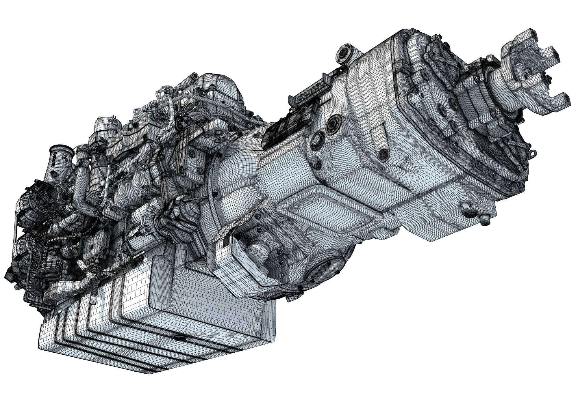 PACCAR MX-13 Engine with Eaton Transmission 3D Model by 3D Horse