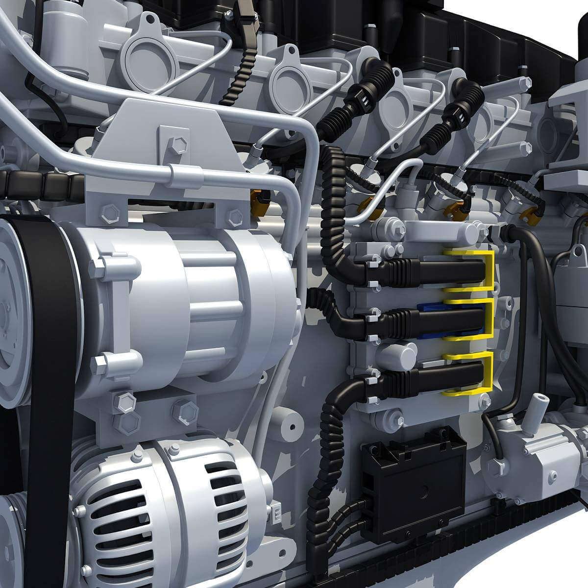PACCAR MX Truck Engine - 3D Model by 3D Horse