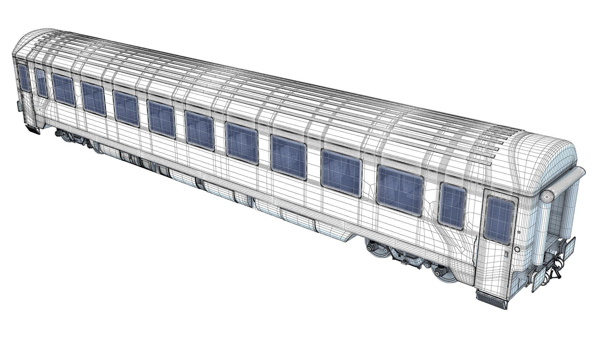 Passenger Car 12 - 3D Model by 3D Horse