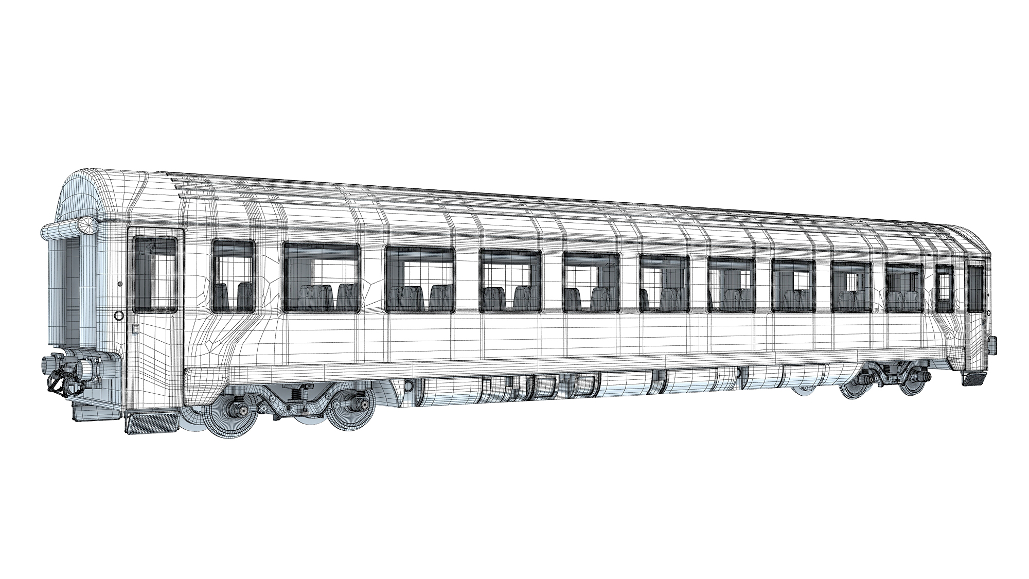Passenger Train Car - 3D Model by 3D Horse