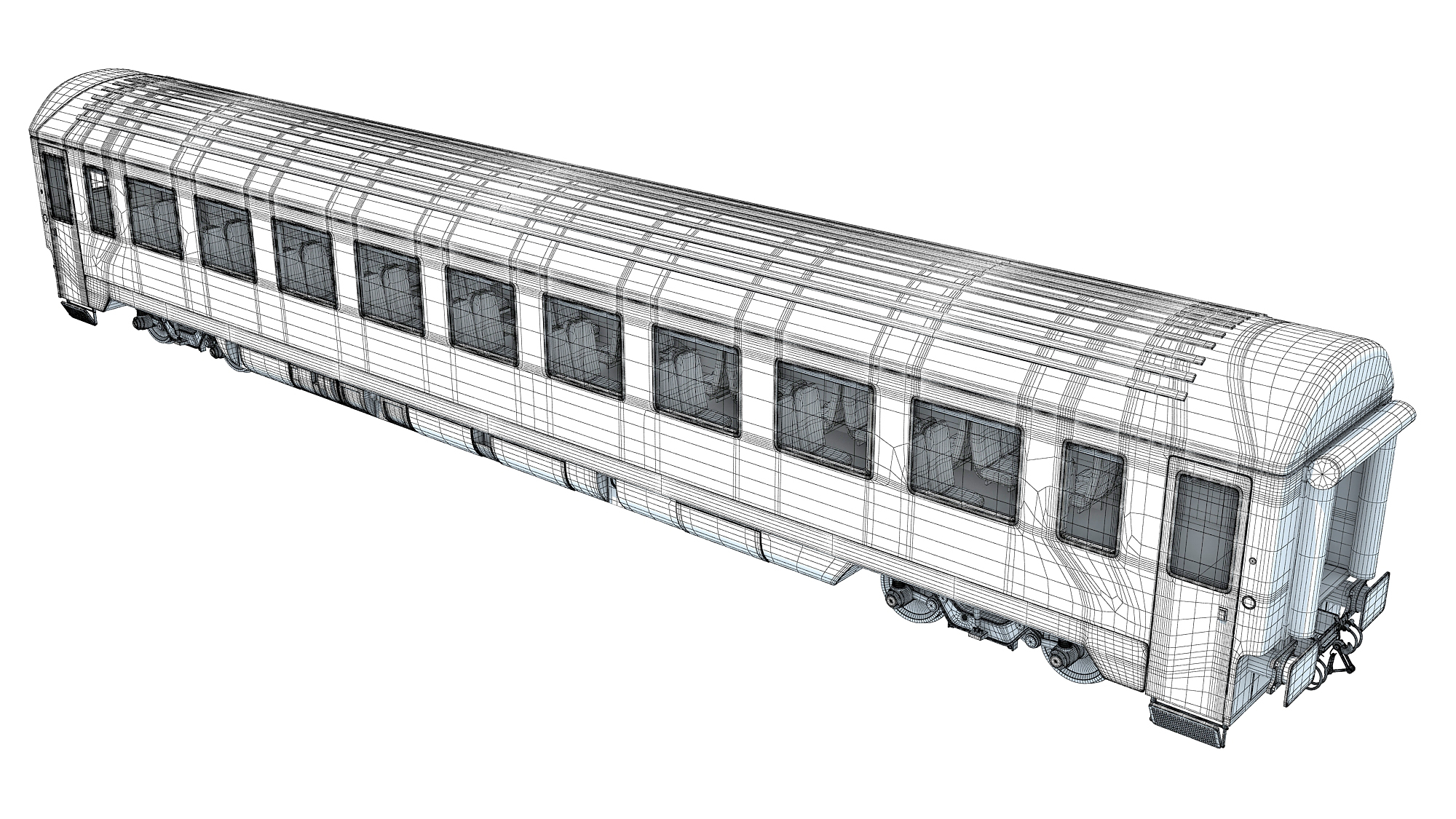 Passenger Train Car - 3D Model by 3D Horse
