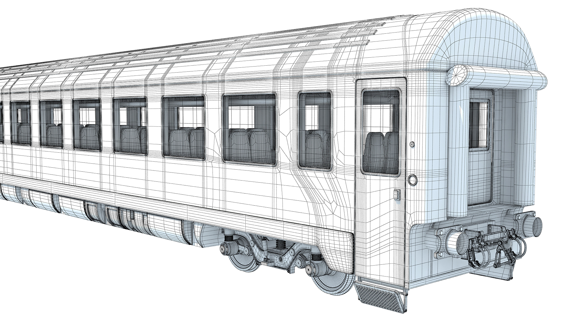 Passenger Train Car - 3D Model by 3D Horse