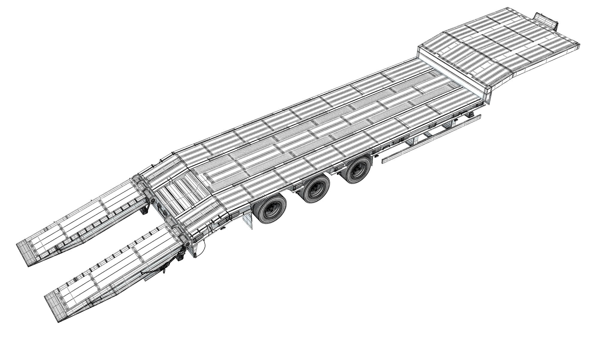 Platform Trailer - 3D Model by 3D Horse