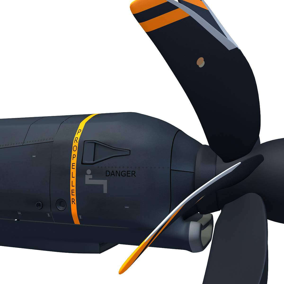 Propeller Propfan Jet Engine - 3D Model by 3D Horse