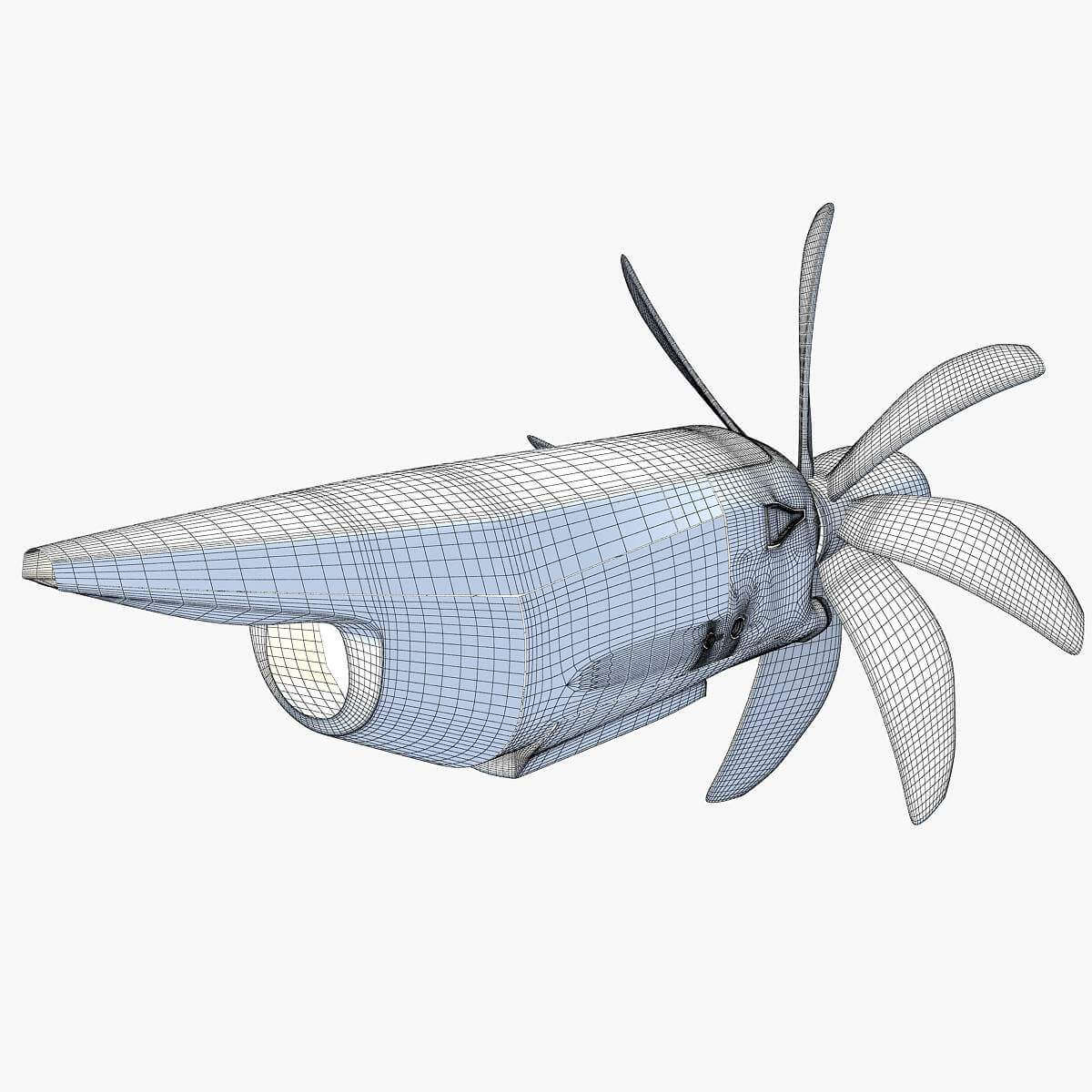 Propeller Propfan Jet Engine - 3D Model by 3D Horse