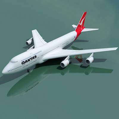 Qantas Airways Australia Boeing 747 - 3D Model by 3D Horse
