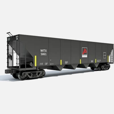 Railroad Hopper Car - 3D Model by 3D Horse